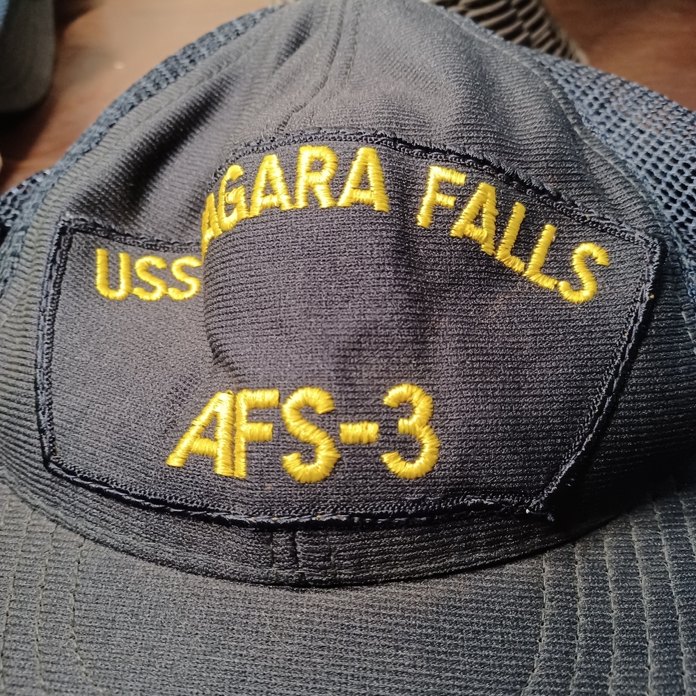 Vintage Uss Niagara Falls Afs-3 Military Baseball Cap - Gem